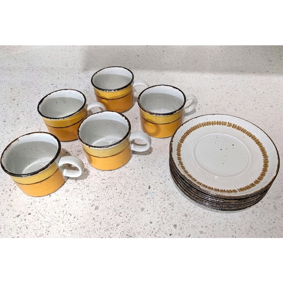 Vintage | Dining | Vintage Mcm Midwinter Sun Stonehenge Cup Saucer Set ...